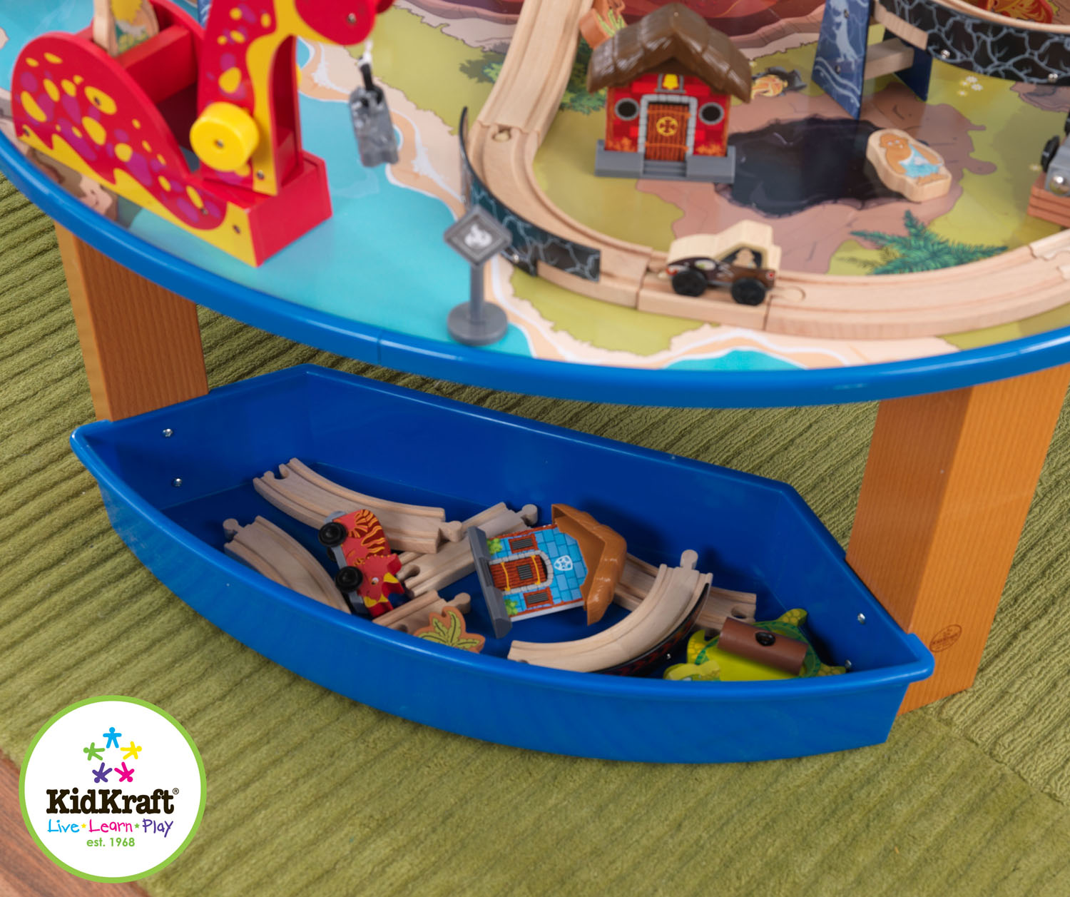 Kidkraft - Tågbana - Dinosaur Train Set And Table