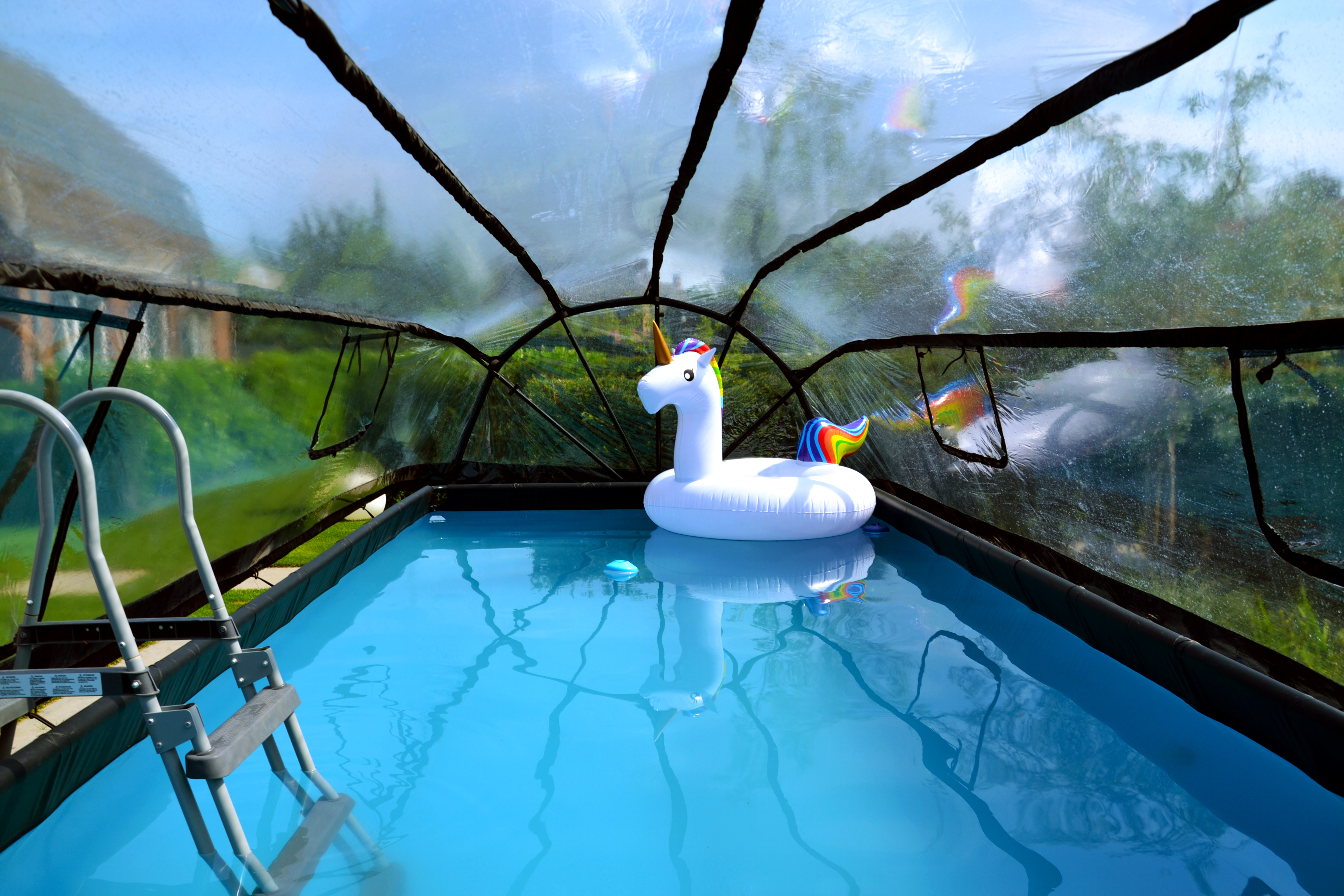 Exit Wood Pool 540X250X100Cm Med Sandfilterpump - Brun