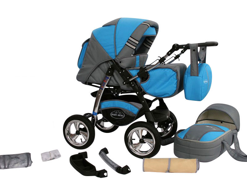 Baby Merc - Agat 2 In 1 Kombi Barnvagnar - Grå