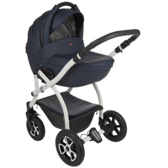 Trido Duo - Barnvagn - Blå Med Vitt Chassi - Litenleker.se