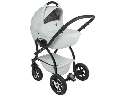 Trido Duo - Barnvagn Vit + Svart Chassi - Litenleker.se
