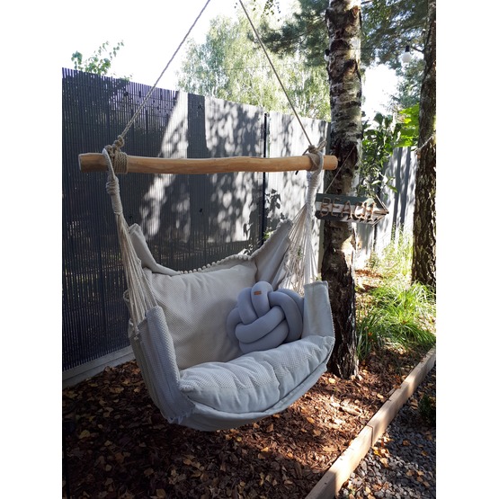 Kudde - Knutkudde - Knot Stor Boll - Grå