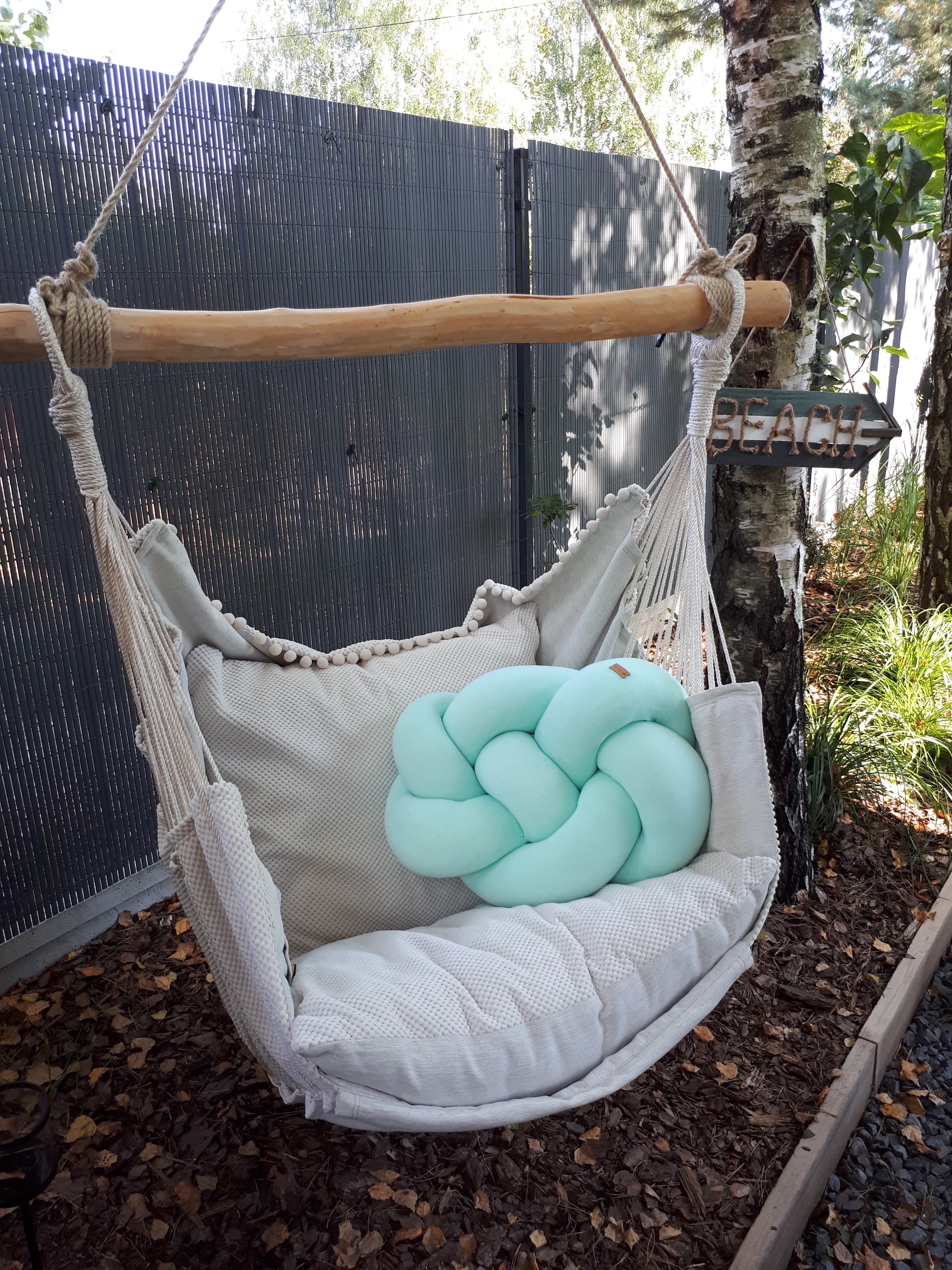 Kudde - Knutkudde - Knot Liten Fläta - Mint