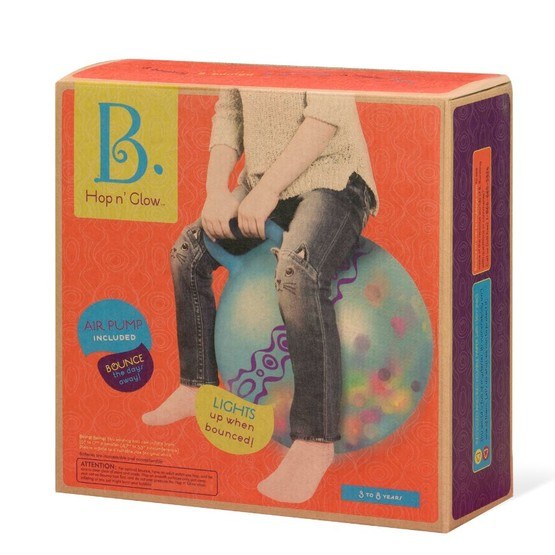 B.Toys, Hop n' Glow - Lysande hoppboll blå - Litenleker.se
