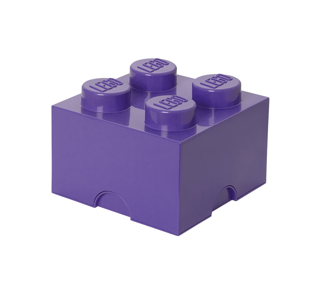 LEGO, Förvaringsbox 4, medium lilac - Litenleker.se
