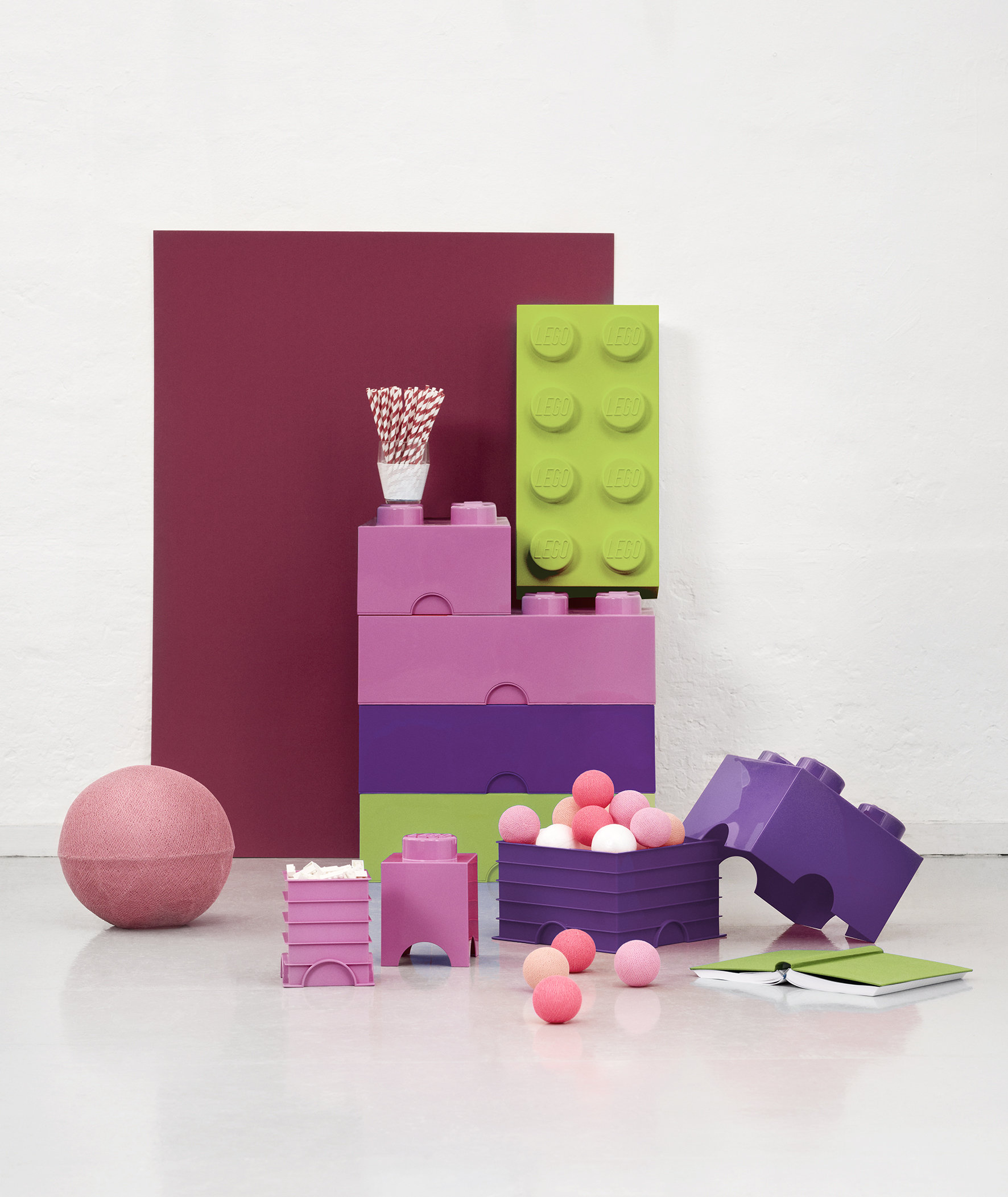 LEGO, Förvaringsbox 4, medium lilac - Litenleker.se