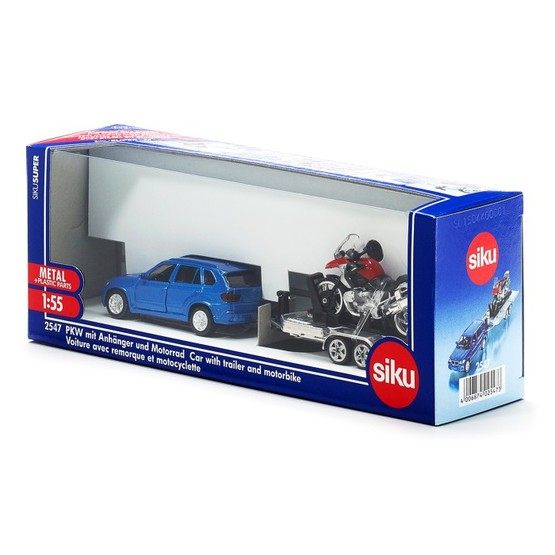 Siku, BMW X5 med släp & motorcykel - Litenleker.se