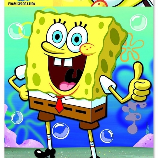 Disney - Svampbob Fyrkant 3D Wallsticker - Litenleker.se