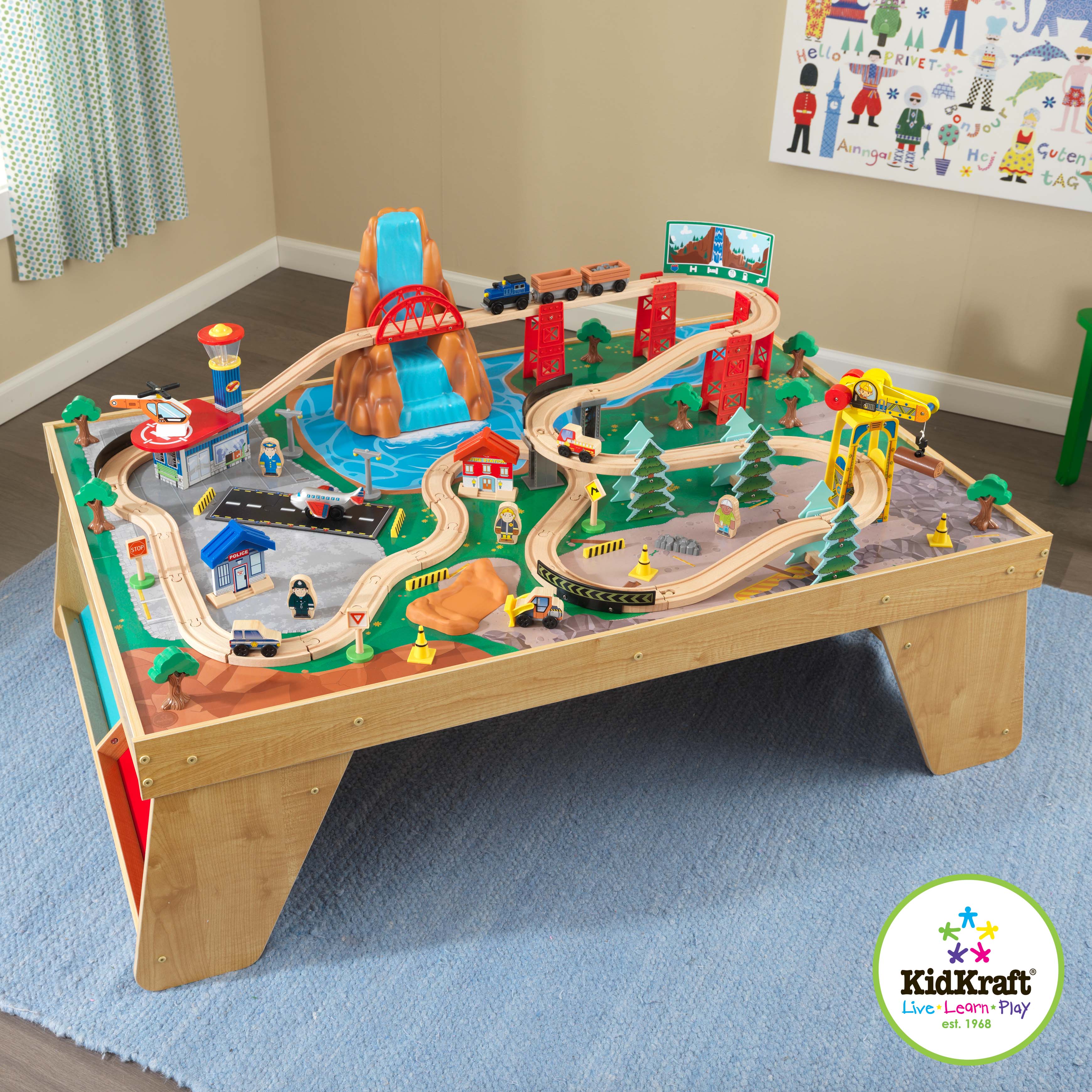 Kidkraft - Tågbana - Natural Waterfall Train Set - Litenleker.se