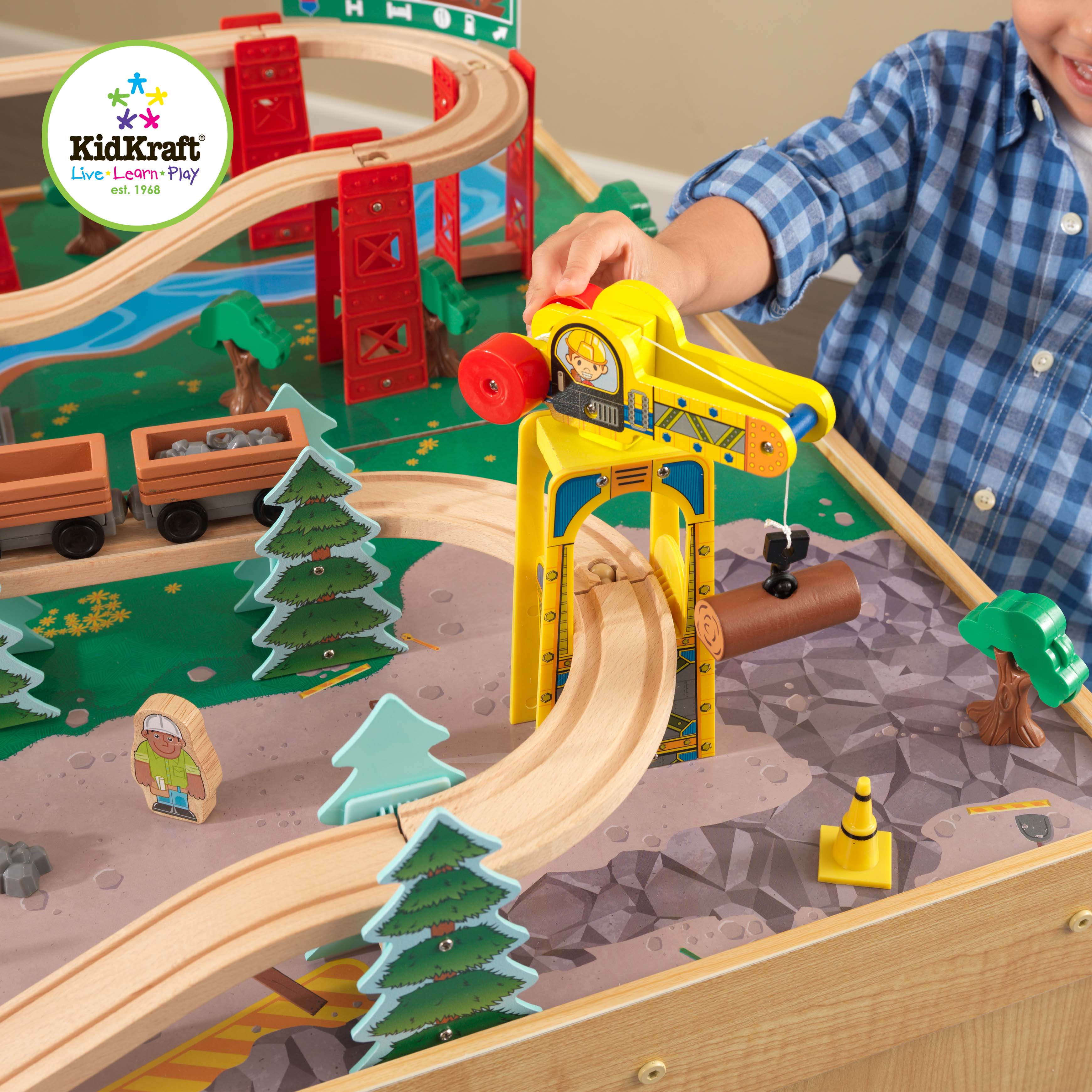 Kidkraft - Tågbana - Natural Waterfall Train Set - Litenleker.se