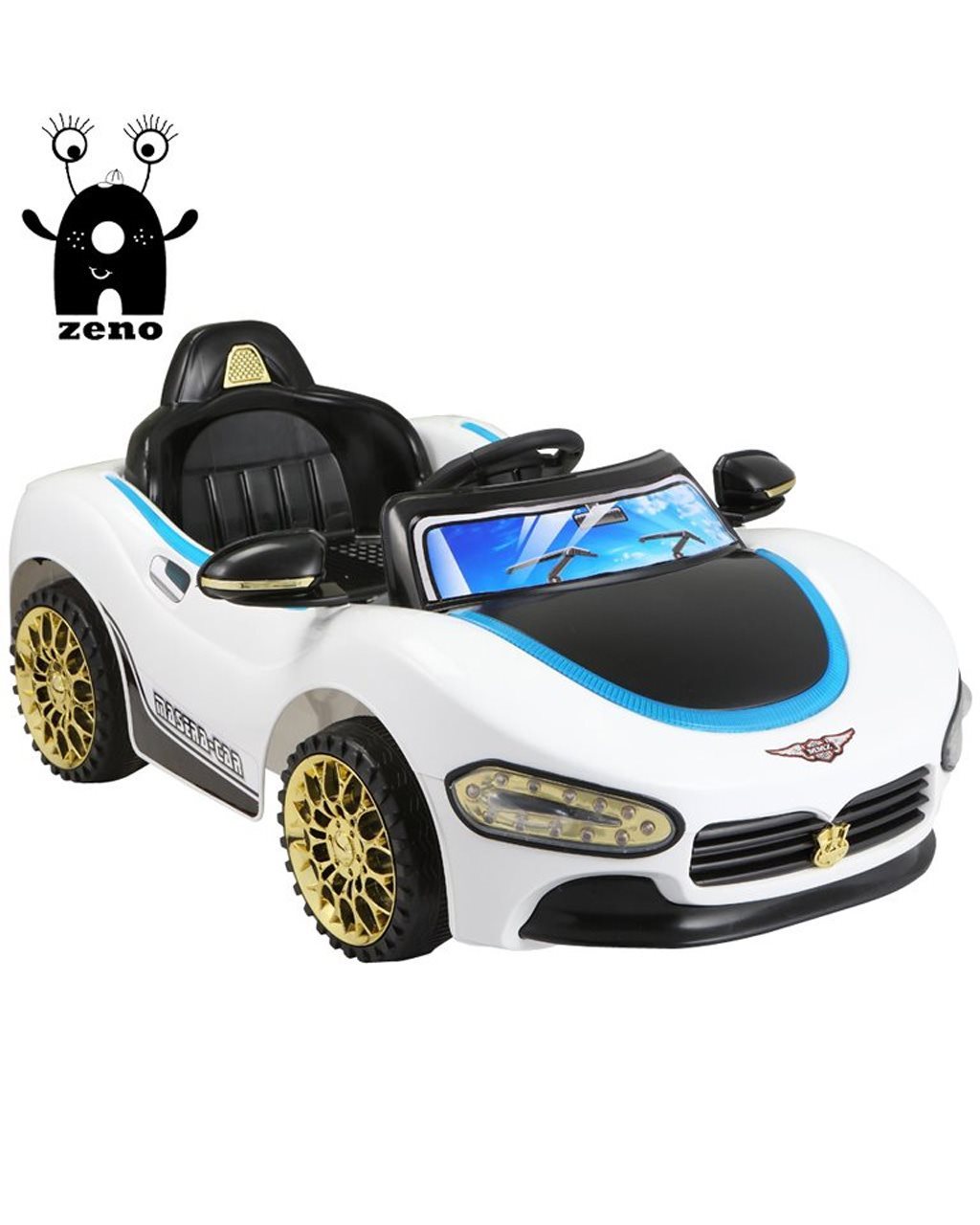 Azeno - Elbil - Cabriolet - Vit - Litenleker.se