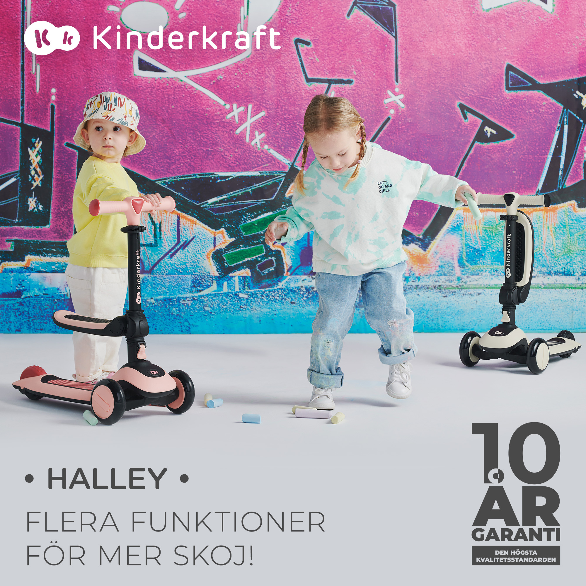 Scooter - Halley - Rose Pink - Kinderkraft - Litenleker.se