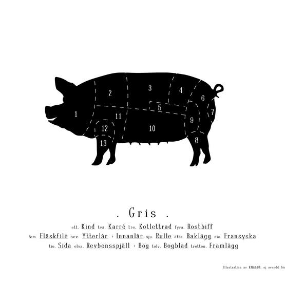 Knaada - Styckschema - GRIS - 30x40 Cm - 30x40 Cm