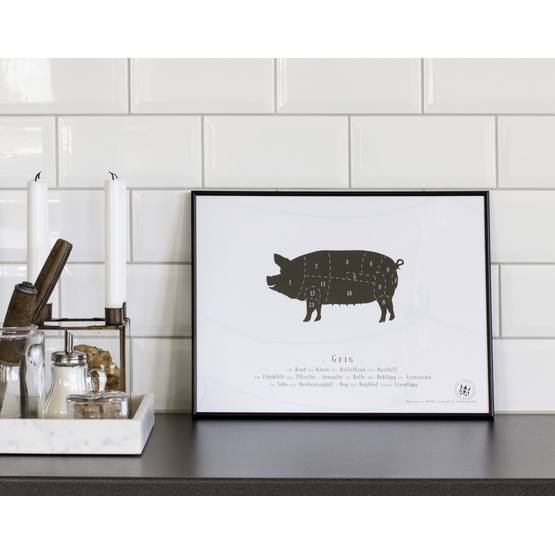 Knaada - Styckschema - GRIS - 30x40 Cm - 30x40 Cm