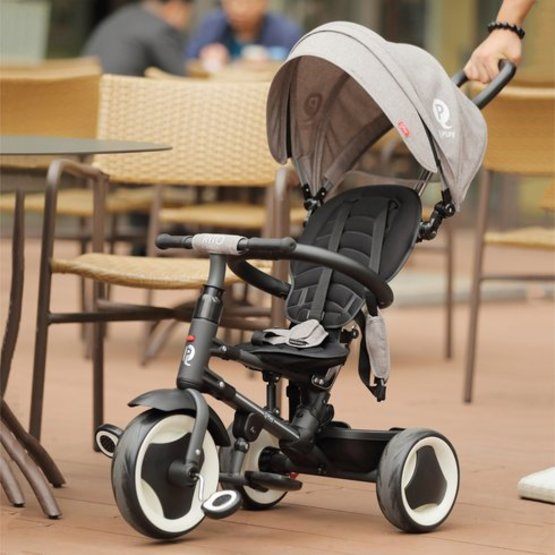 Q Play Trampcykel Rito DeLuxe 3 in 1 (Blå)