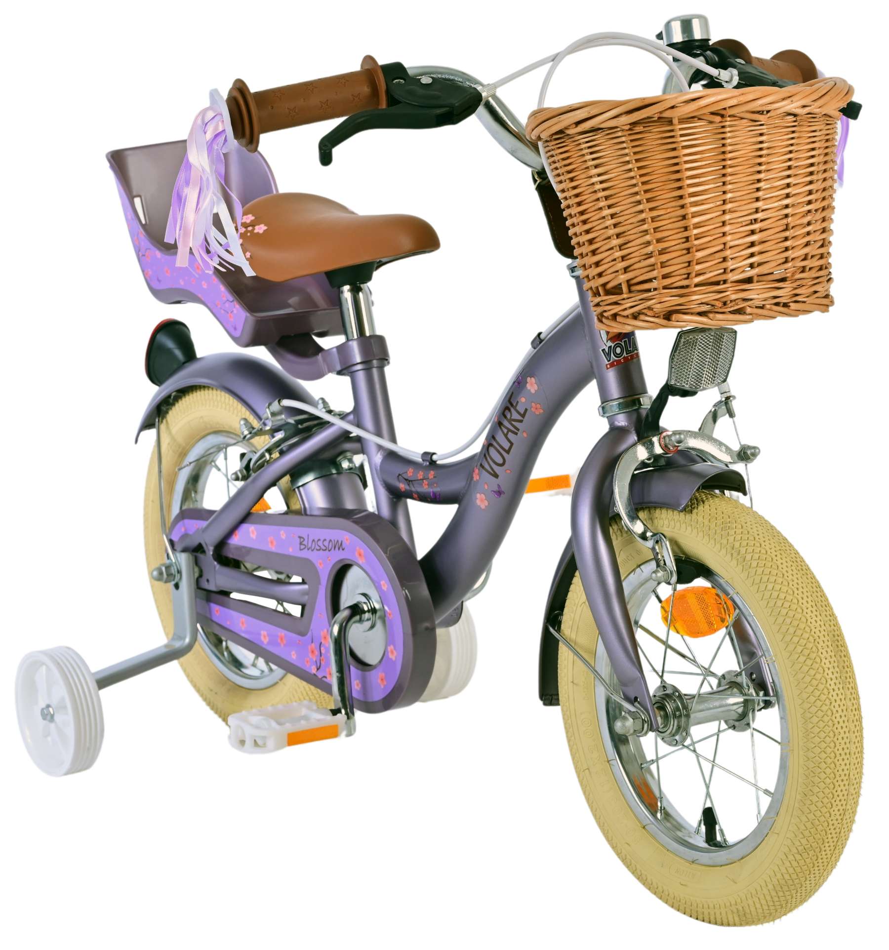 Barncykel Volare - Blossom 12 Tum Purple - Handbroms