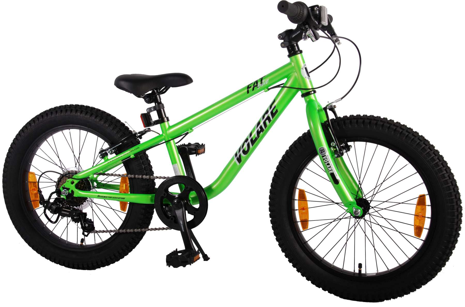 Volare - Fat Bike 20 Inch Satin Green 7 Speed Boys Bicycle