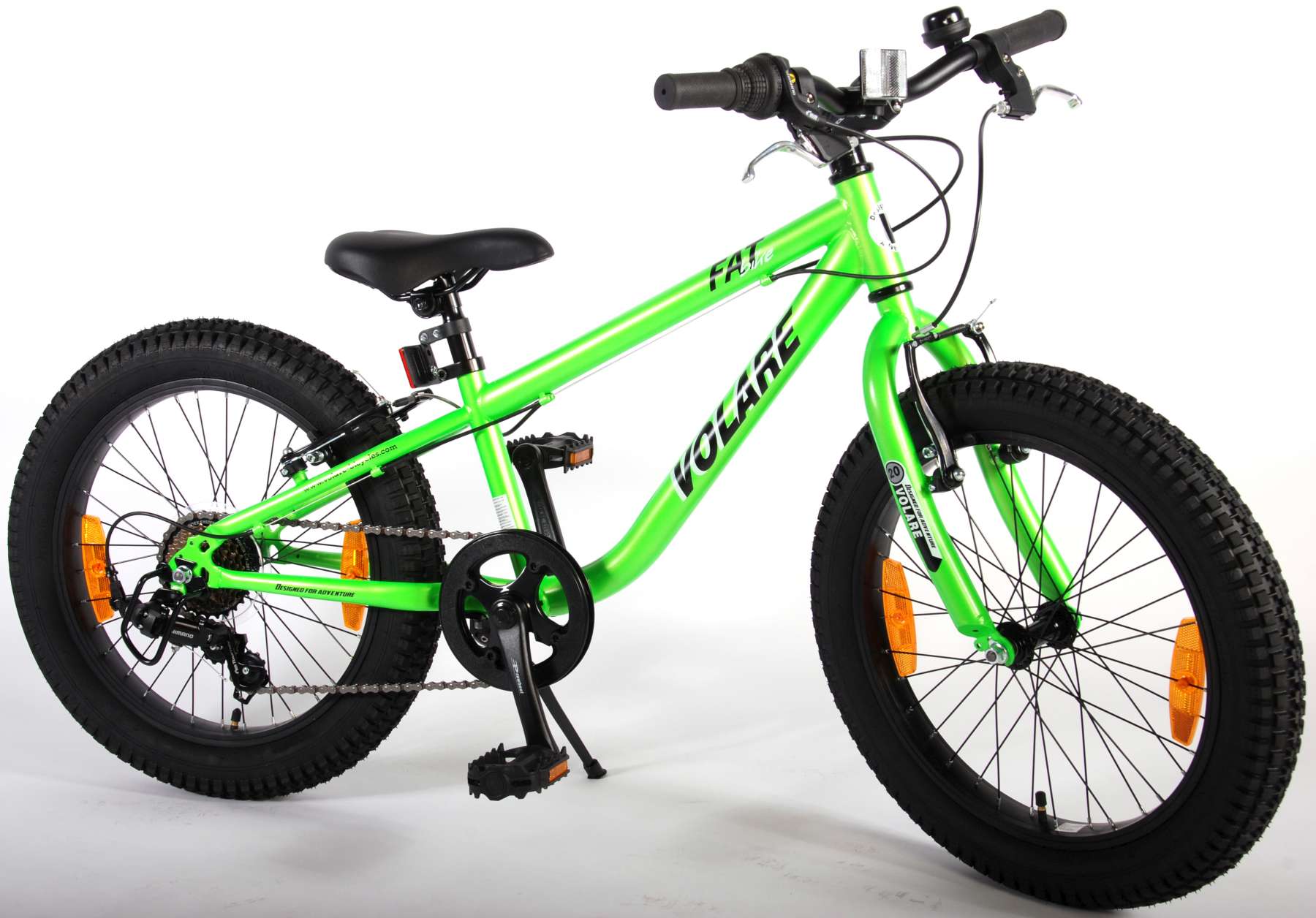 Volare - Fat Bike 20 Inch Satin Green 7 Speed Boys Bicycle