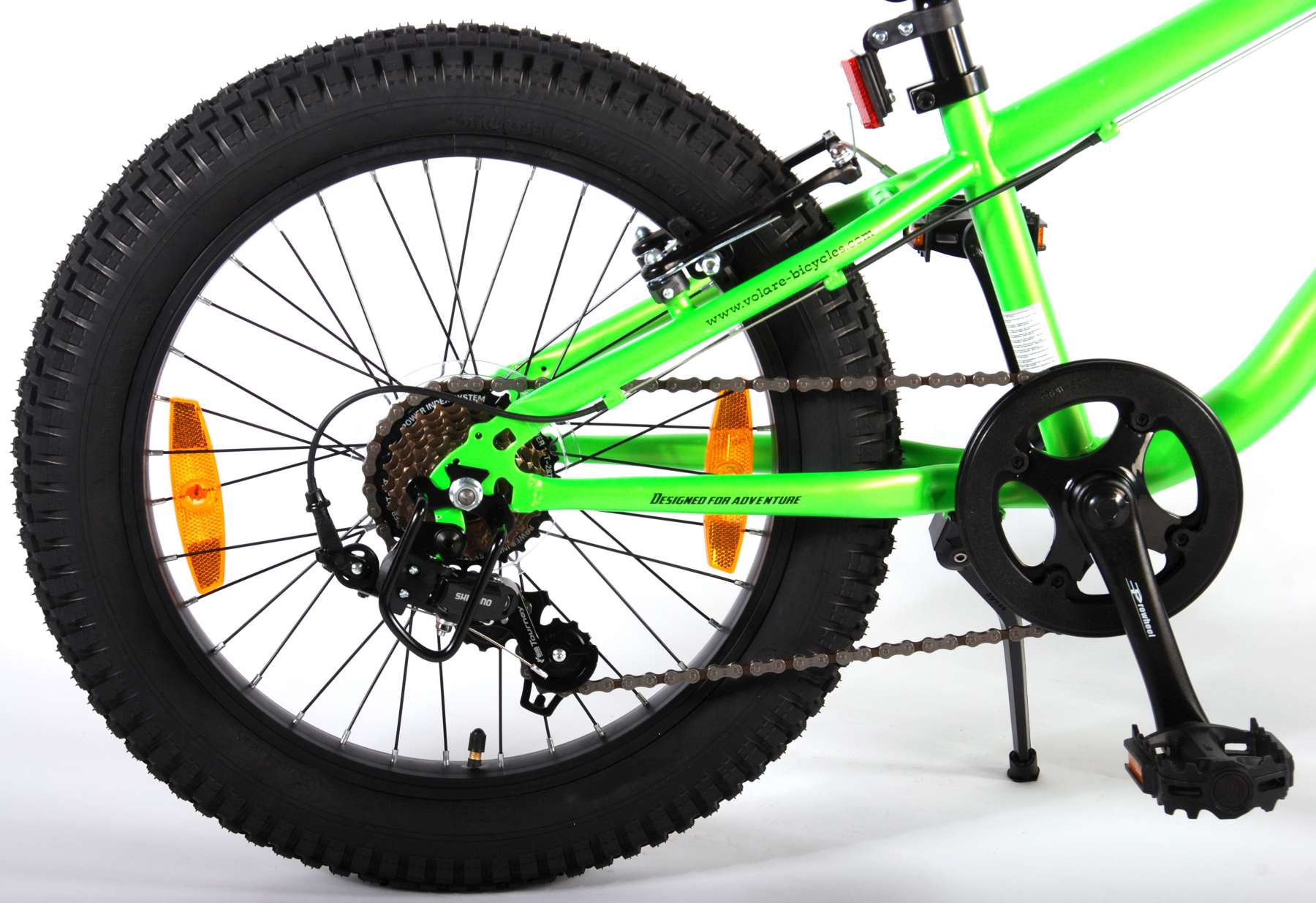 Volare - Fat Bike 20 Inch Satin Green 7 Speed Boys Bicycle