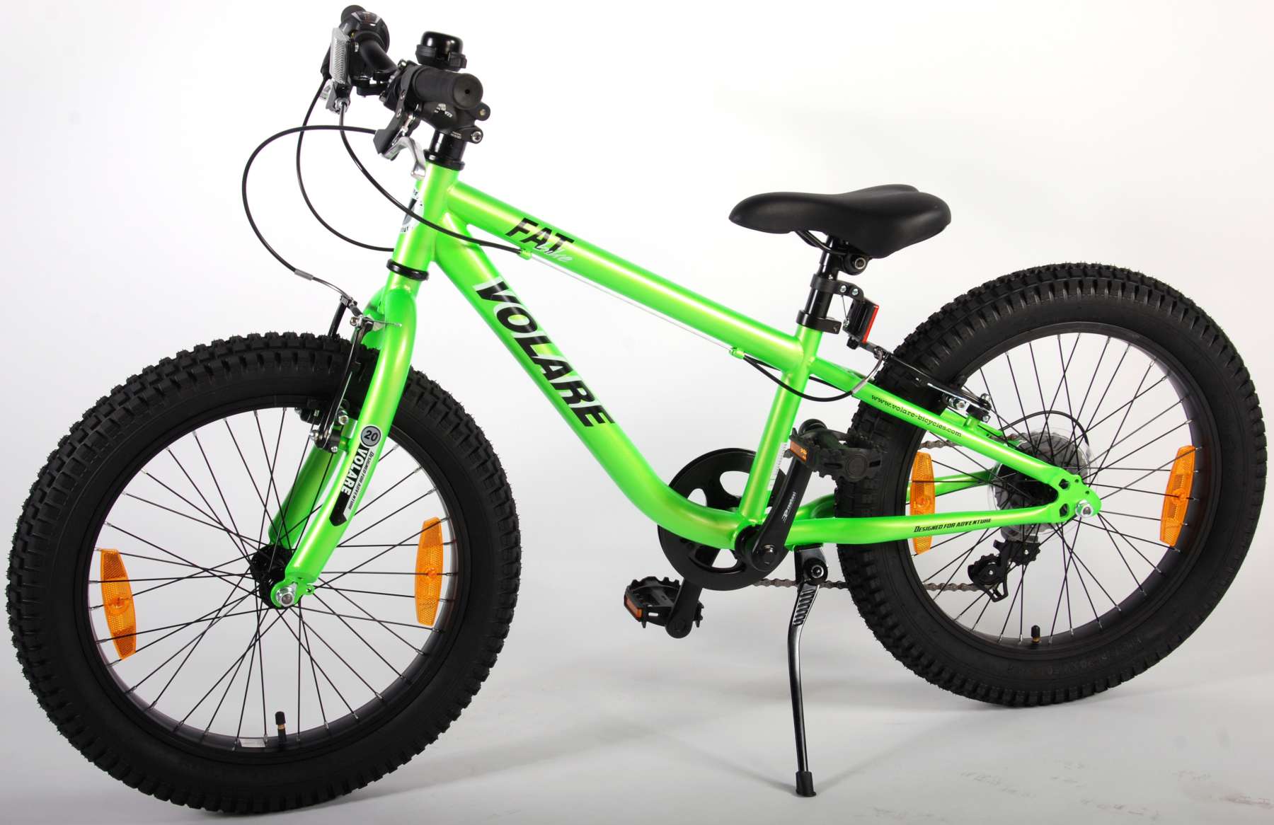 Volare - Fat Bike 20 Inch Satin Green 7 Speed Boys Bicycle