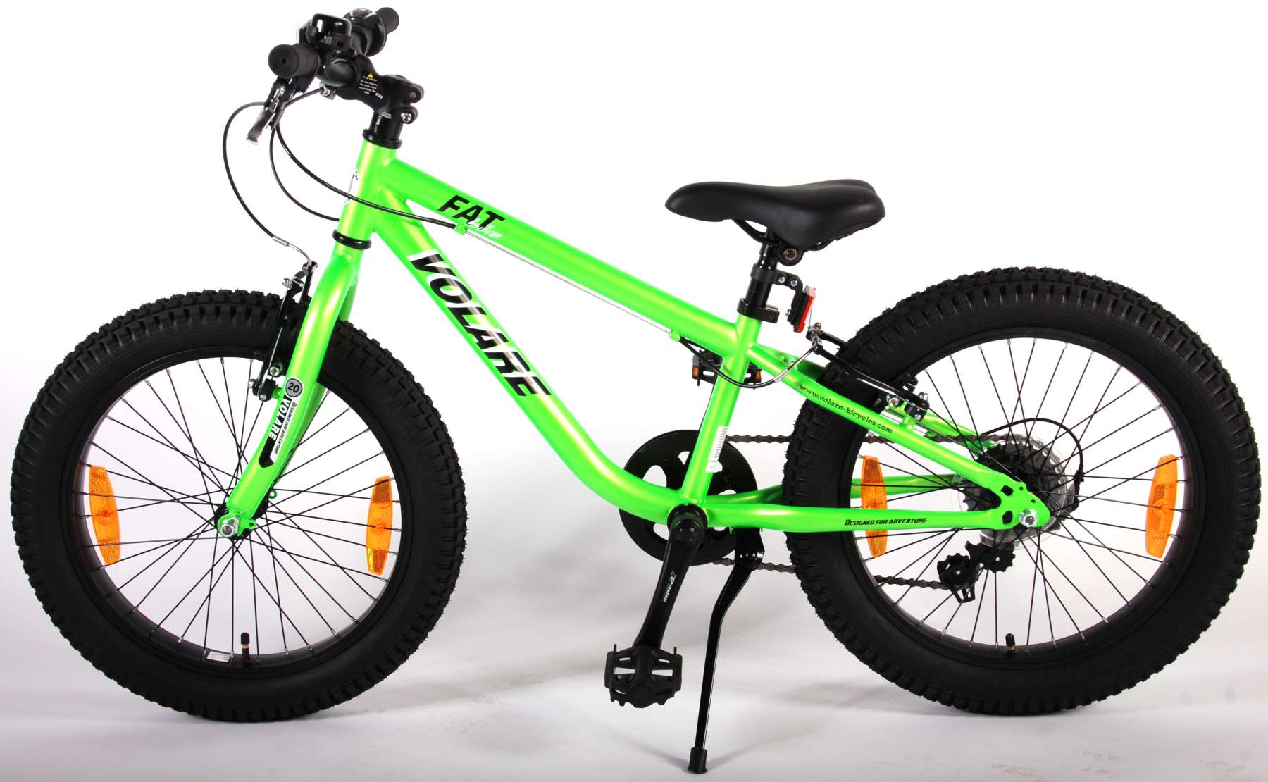 Volare - Fat Bike 20 Inch Satin Green 7 Speed Boys Bicycle