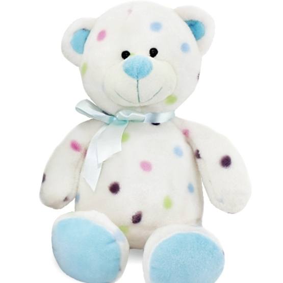 MRFK - Nalle Blå Prickig 35 Cm