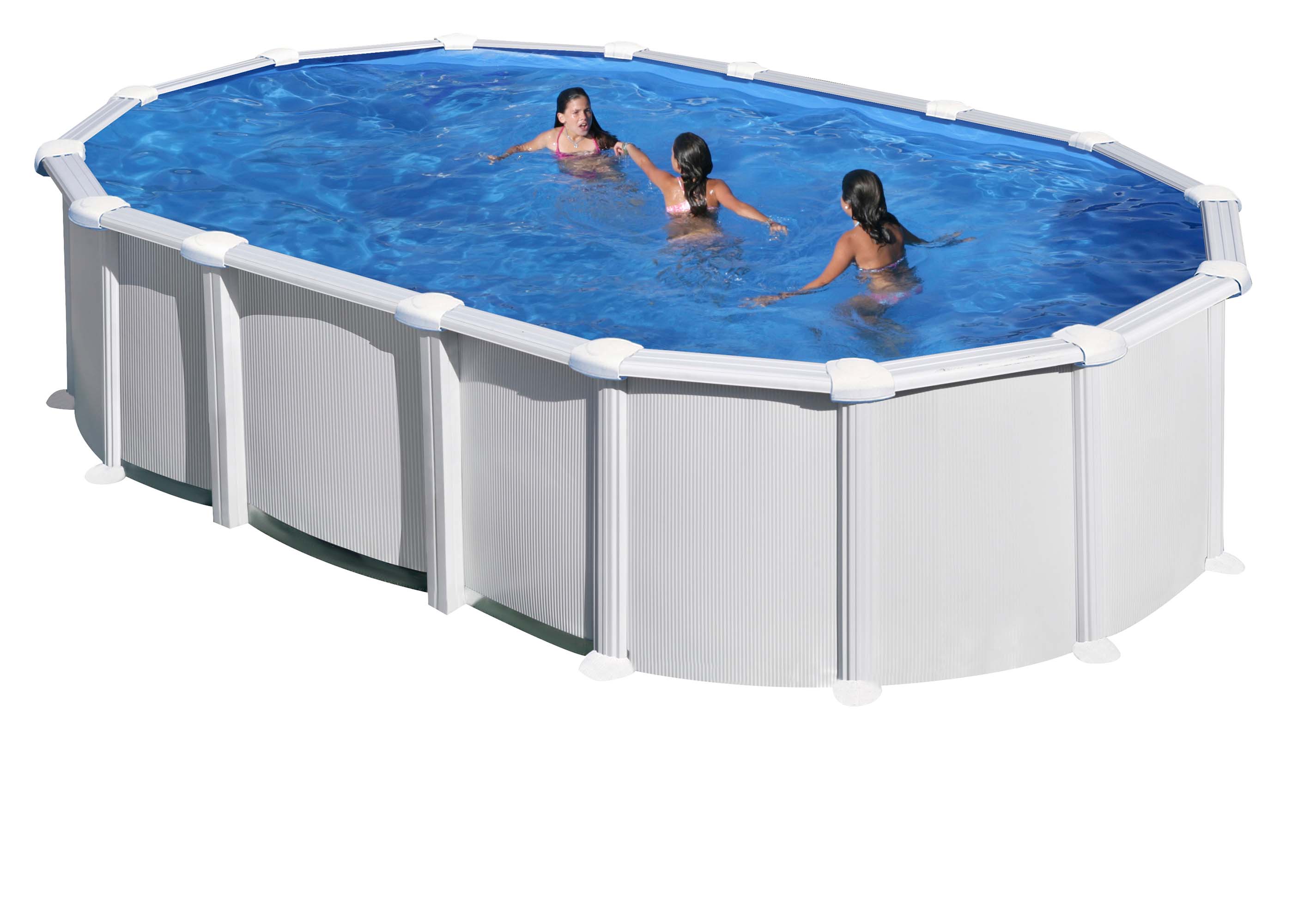 Swim And Fun - Deep Basic Pool Oval White - Litenleker.se