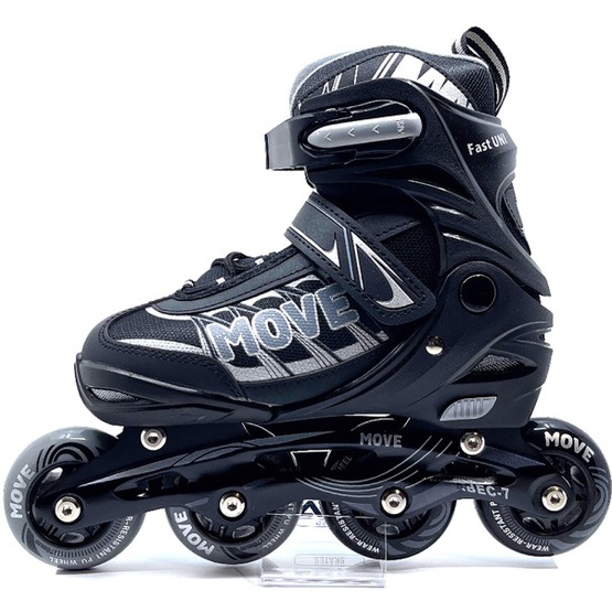 Move - Inline Skates Fast Semi-Softboot Justerbar Svart