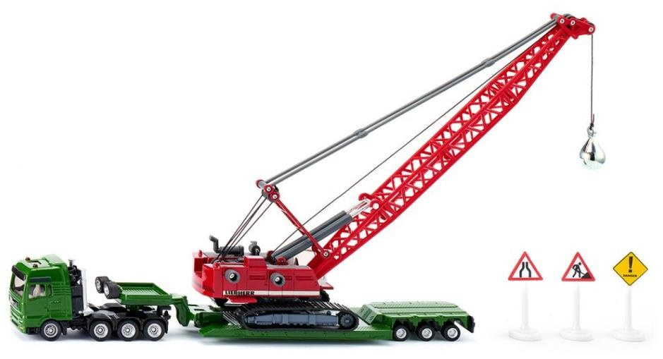 Siku - Low Loader With Cable Excavator Grön 1:87