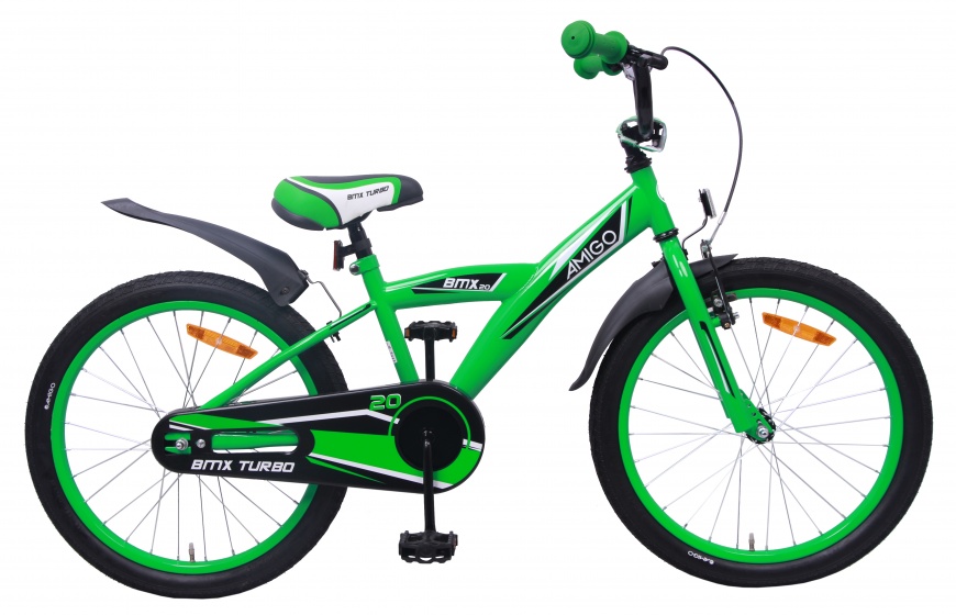 Amigo - BMX Cykel - Bmx Turbo 20 Tum Grön