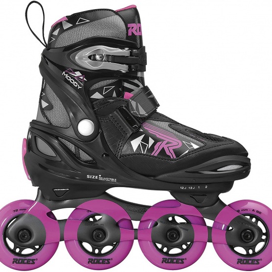 Roces - Inline Skates Moody Tif 82A Svart/Rosa
