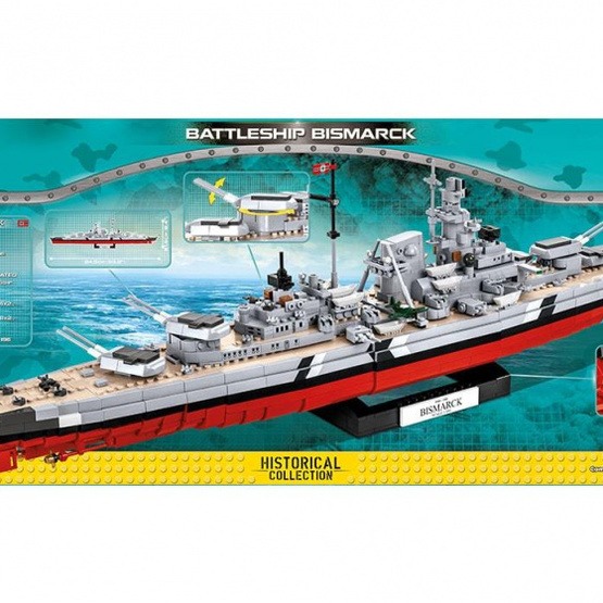 Cobi - Building Kit Battleship Bismarck Abs Grå