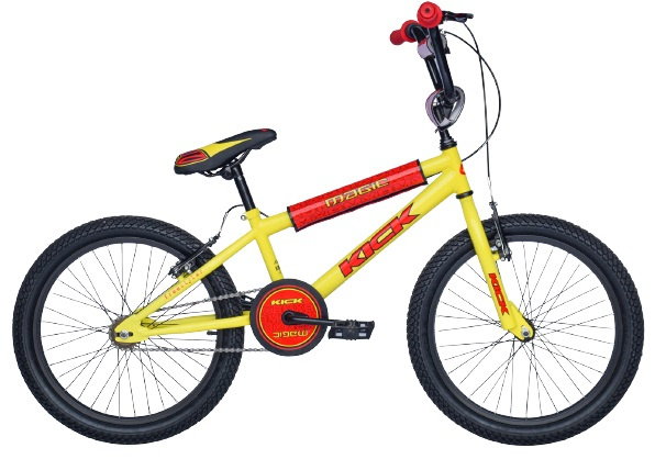 Magic - BMX Cykel - Bmx Kick 18 Tum Junior Gul/Röd