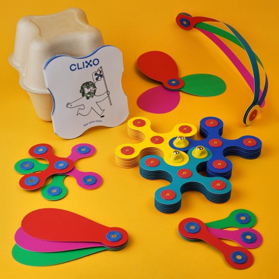 Clixo - Click Toys Rainbow 29 X 14 Cm Röd 43 Delar