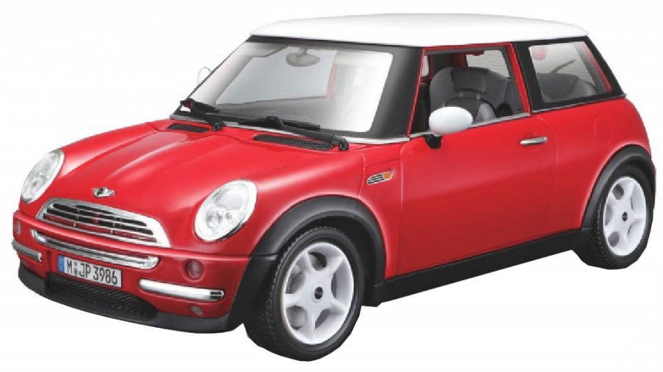 Bburago - Modellbil Mini Cooper 1:18 Röd/Vit