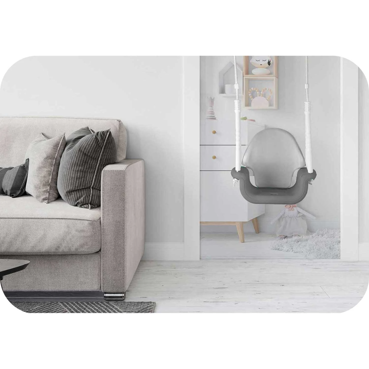 Babygunga - Elefant - Upp Till 7 År Eller 30 Kg - Gråvit