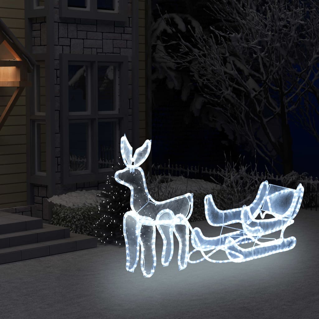 Julbelysning Ren Och Släde Nät 432 Led