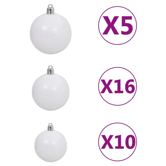 Julgirlanger Med Led Och Kulor Grön 240 Cm