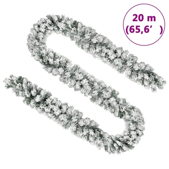 Julgirlang Med Snö Grön 20 M Pvc - Vidaxl - Litenleker.se