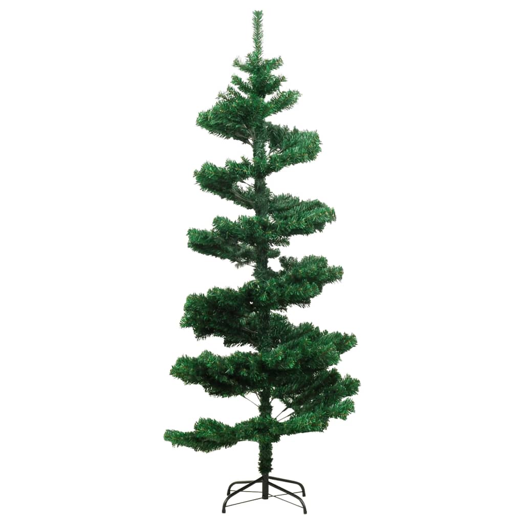 Julgran Med Fot Slingrande Led Grön 150 Cm Pvc