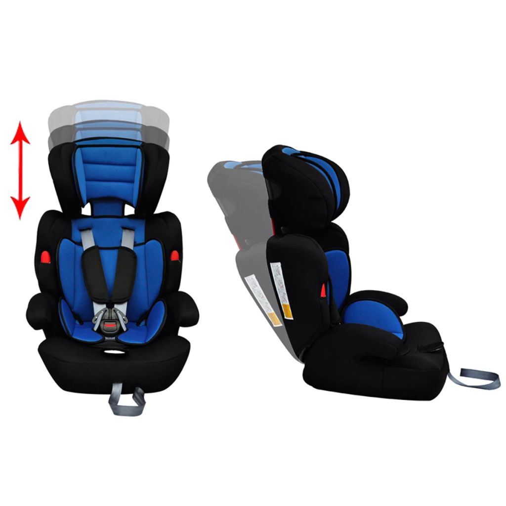 Bilbarnstol Med Säkerhetsbälte Blå/Svart