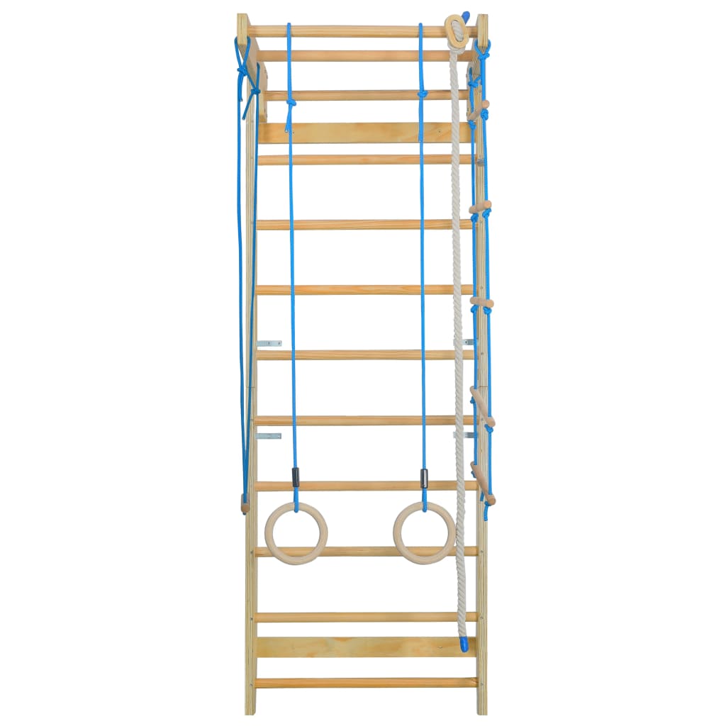 Ribbstol Lekset Med Stege Och Ringar Trä